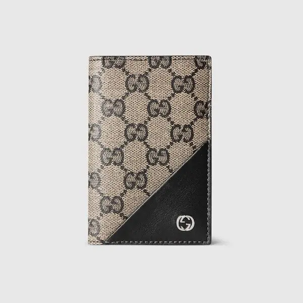 Gucci Card Case Wallet With Interlocking G Gg Canvas
