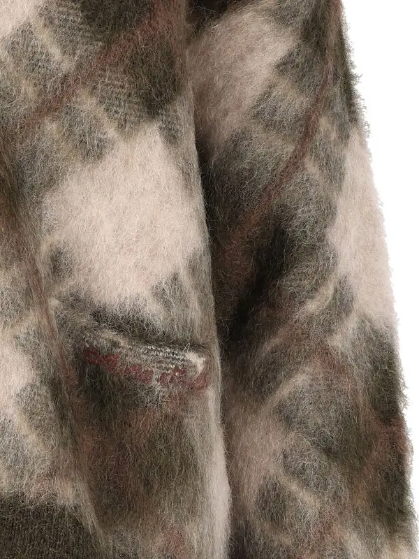 Acne Studios Mohair Cardigan With V-neck - Multicolor