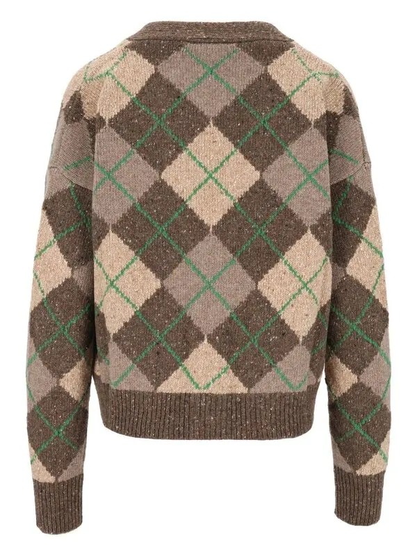 Max Mara Argyle Cardigan