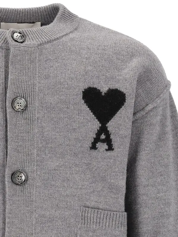 AMI Paris Wool De Coeur Cardigan