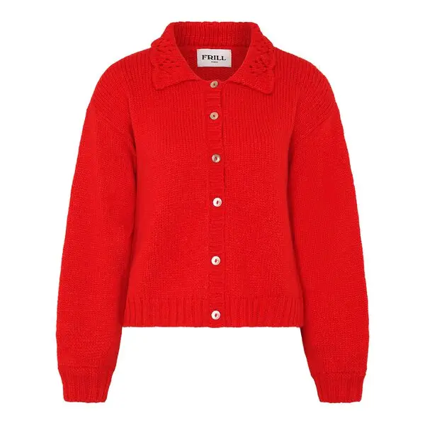 FRILL STUDIO Wendy Cardigan Berry