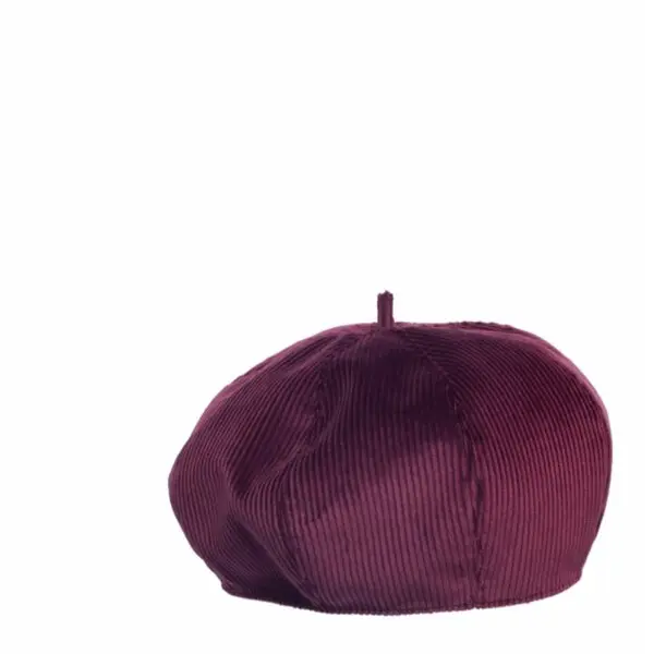 ANTHONY PETO Beret Montparnasse Burgundy Corduroy