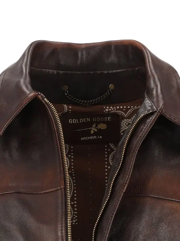 GOLDEN GOOSE Distressed-effect Bomber Jacket