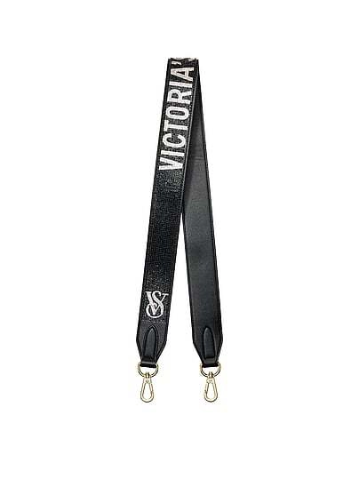 Victoria's Secret Shine Logo Bag Strap - Black