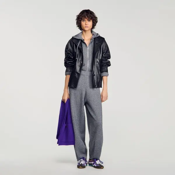Sandro Rhinestone Barrel-leg Joggers