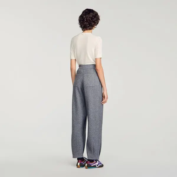 Sandro Rhinestone Barrel-leg Joggers