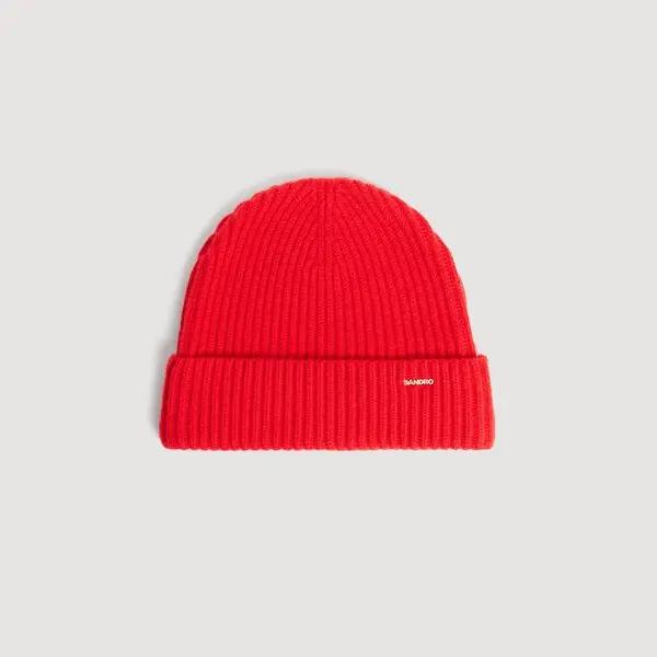 Sandro Wool And Cashmere Hat - Red