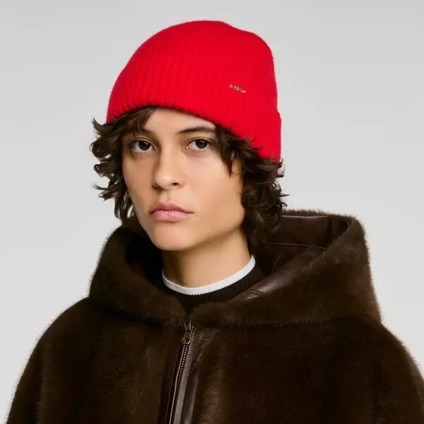 Sandro Wool And Cashmere Hat - Red