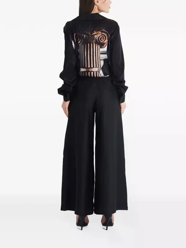 TESSITURA Column-print Wide-leg Trousers