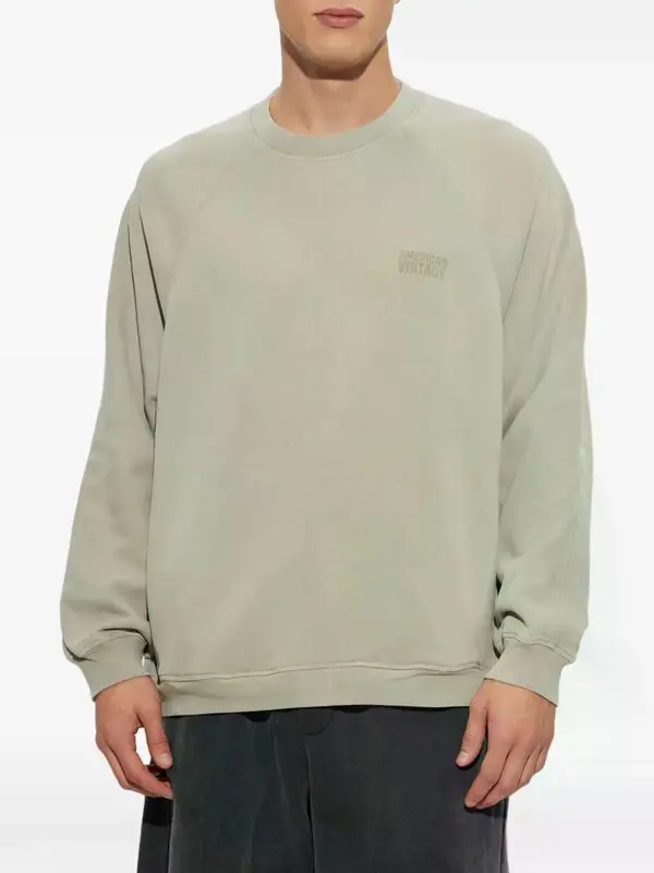 American Vintage Jitbay Logo-print Raglan-sleeve Sweatshirt