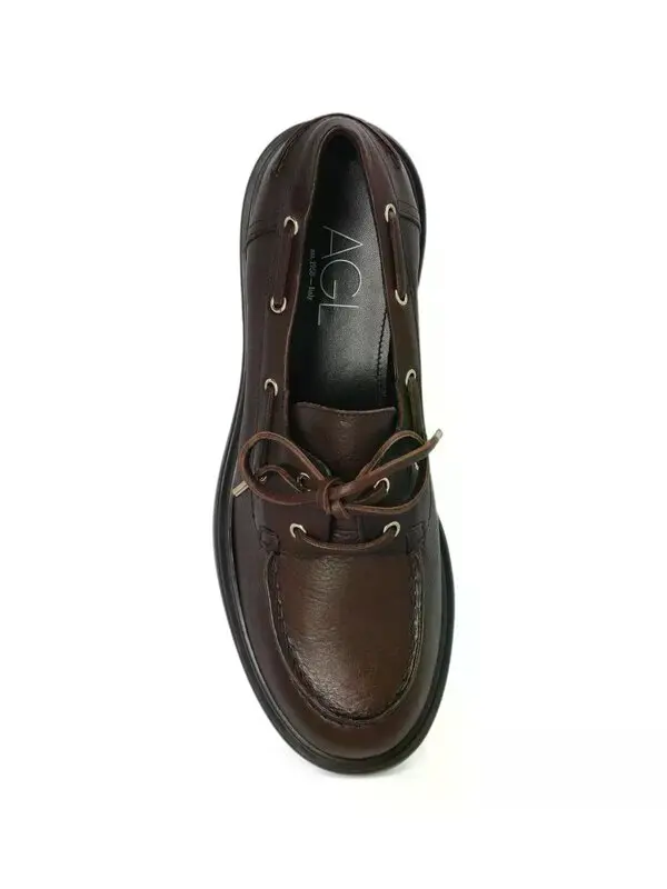 Agl Loren Boat Lace-up Leather Shoes