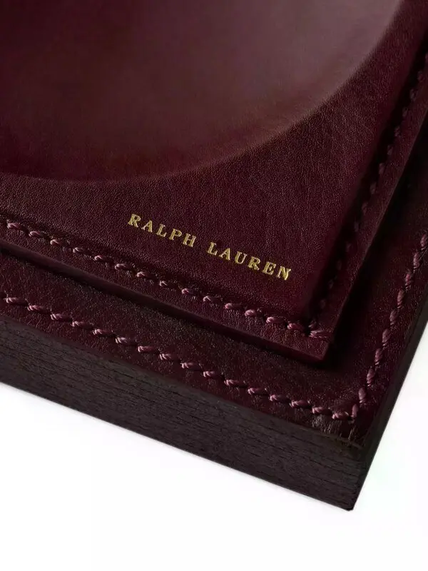 Ralph Lauren Brennan Leather-teak Catchall - Red