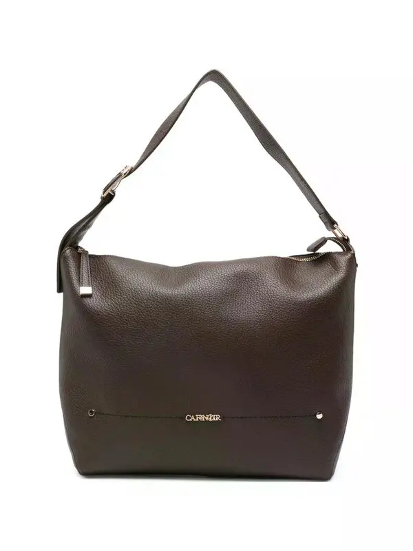 CAFÈNOIR Grained-effect Logo-plaque Tote Bag