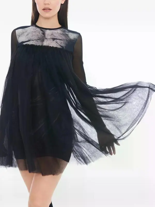 TESSITURA Ancient Tulle-overlay Mini Dress