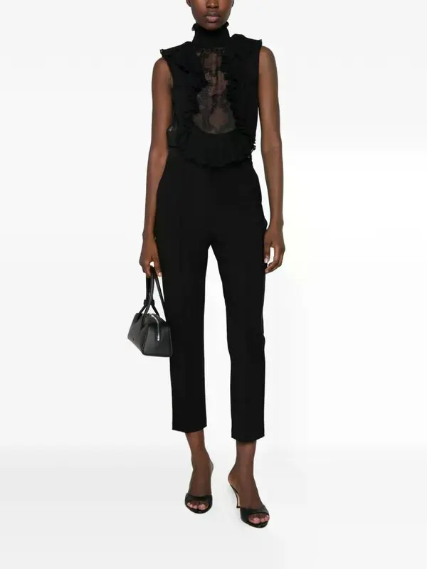 Elisabetta Franchi Ruffled Lace-panel Top