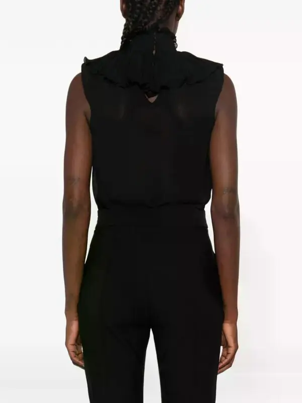 Elisabetta Franchi Ruffled Lace-panel Top