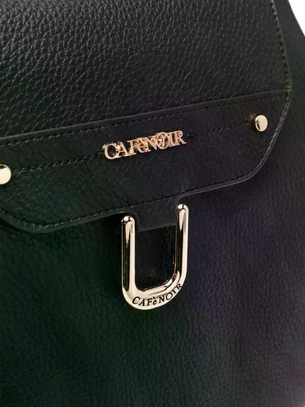 CAFÈNOIR Logo-plaque Pebbled-effect Backpack
