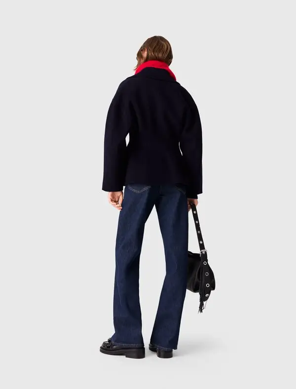 Maje Fitted Double-faced Coat