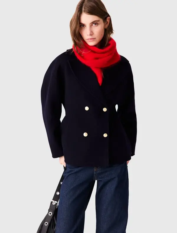 Maje Fitted Double-faced Coat