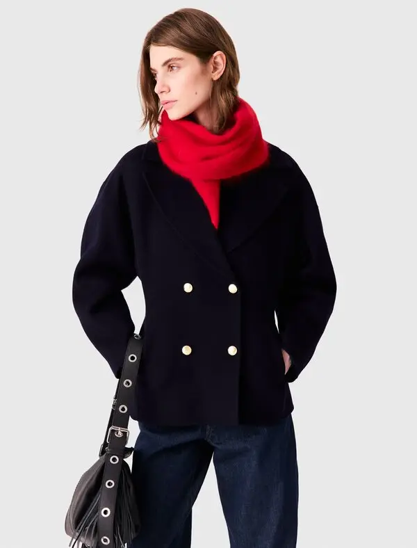 Maje Fitted Double-faced Coat