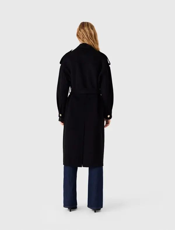 Maje Long Double-faced Coat