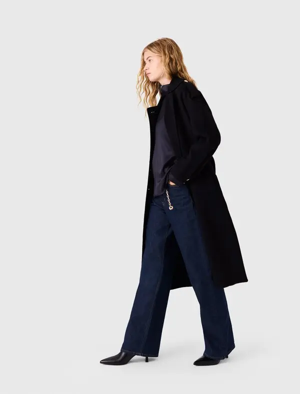 Maje Long Double-faced Coat