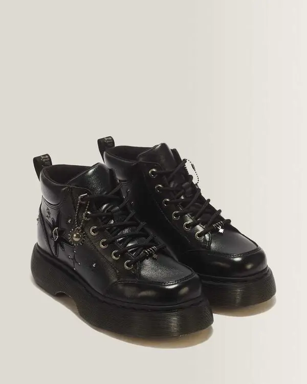 Dr. Martens Buzz Whimsigoth Eye Leather & Velvet Lace Up Boots