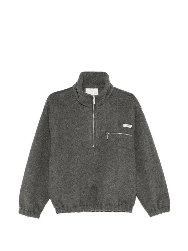 SONG FOR THE MUTE Half Zip Pullover - Gray