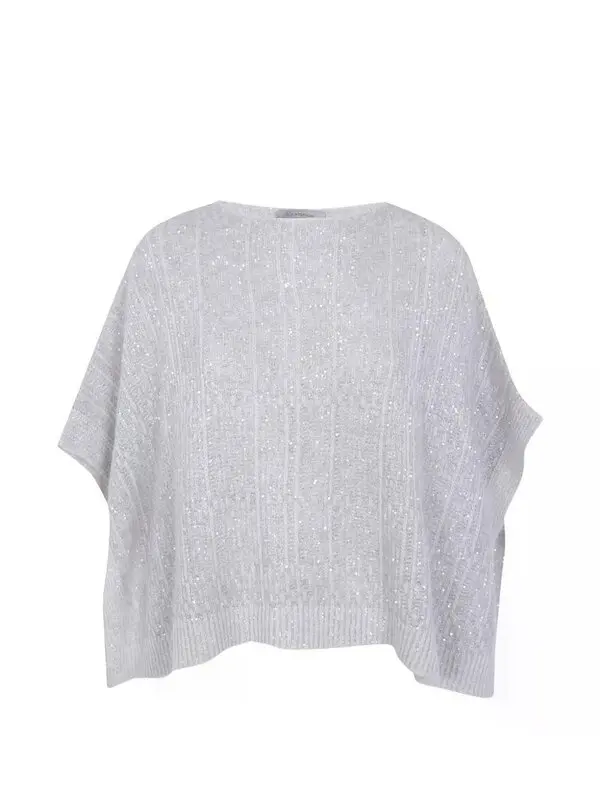 D.exterior Sequin-embellished Ribbed Sweater