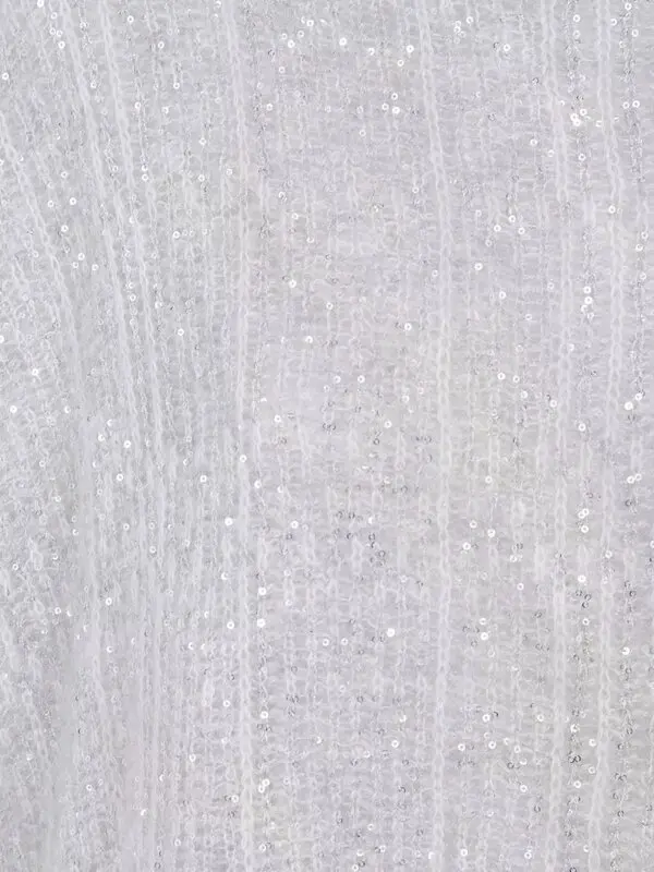 D.exterior Sequin-embellished Ribbed Sweater
