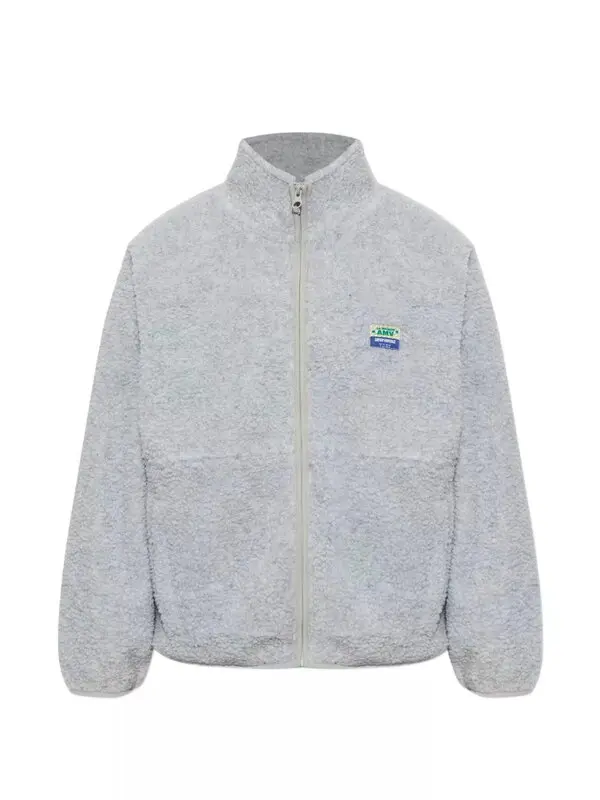 American Vintage Hoktown Logo-patch Zip-up Cardigan