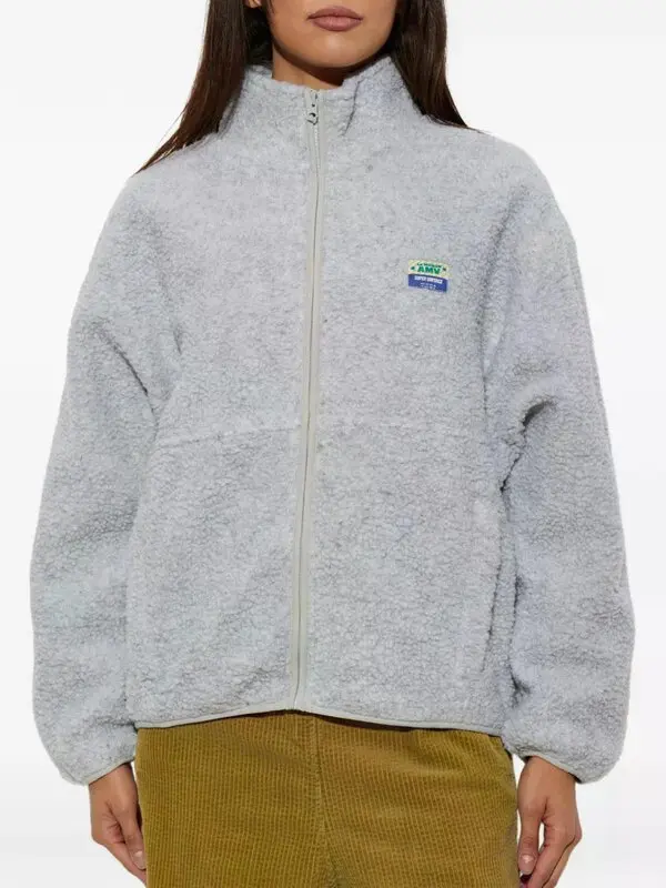 American Vintage Hoktown Logo-patch Zip-up Cardigan