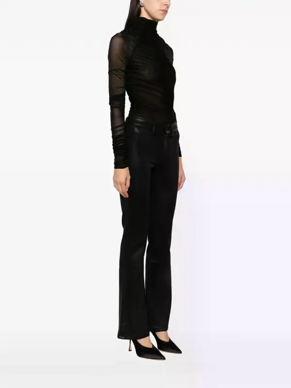 AMAZUIN Elen Sheer Ruched Top