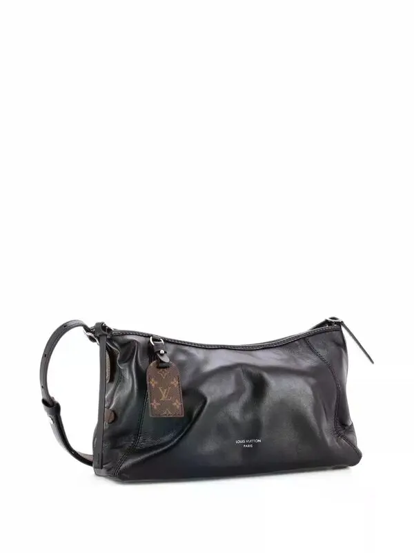 LOUIS VUITTON Carryall Vibe Leather With Monogram Canvas East West Hobo Bag