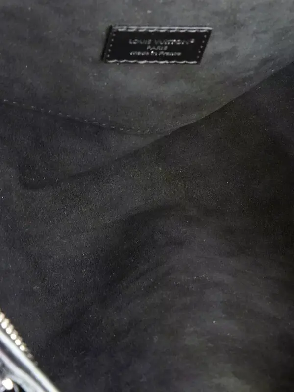 LOUIS VUITTON Carryall Vibe Leather With Monogram Canvas East West Hobo Bag