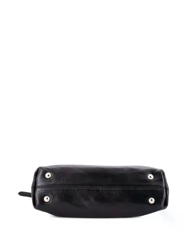 LOUIS VUITTON Carryall Vibe Leather With Monogram Canvas East West Shoulder Bag - Black