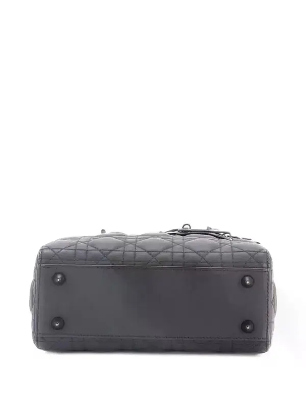 Dior Ultra Matte My Abcdior Lady Bag Cannage Quilt Calfskin Shoulder Bag - Black