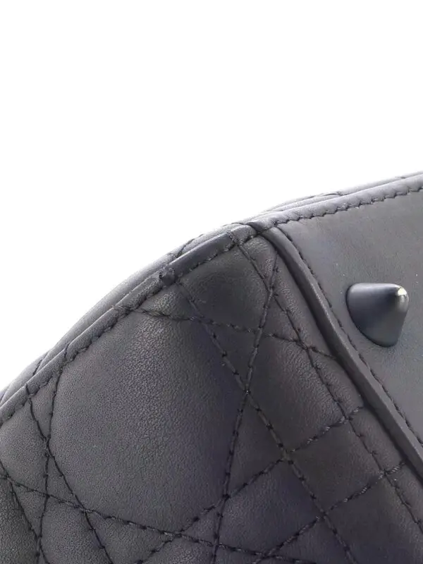 Dior Ultra Matte My Abcdior Lady Bag Cannage Quilt Calfskin Shoulder Bag - Black