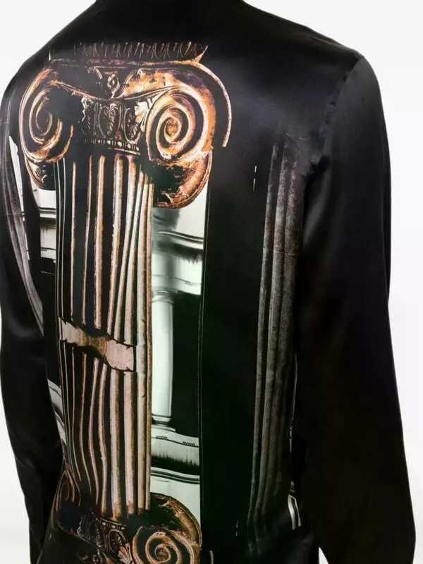 TESSITURA Graphic-print Silk-blend Shirt
