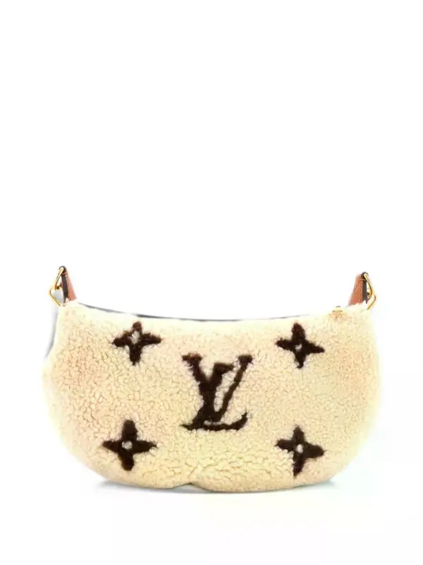 LOUIS VUITTON Over The Moon Bag Monogram Giant Teddy Fleece Shoulder Bag - Neutrals