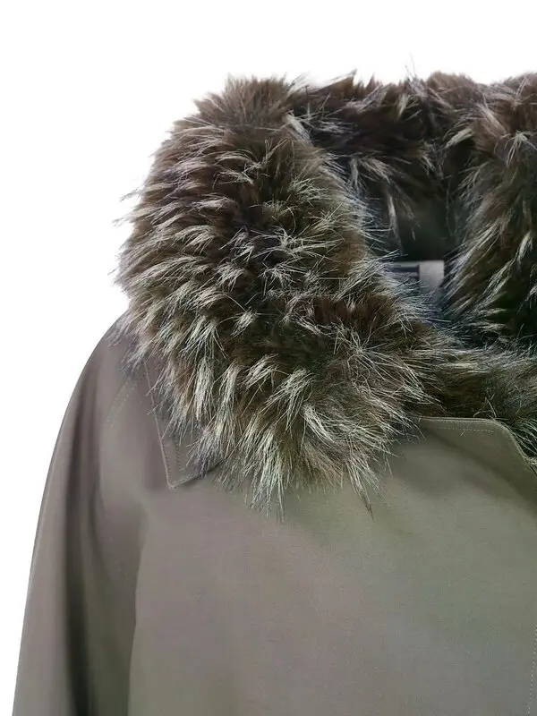 VALENTINI 1972 Faux-fur Trim Zip-up Jacket