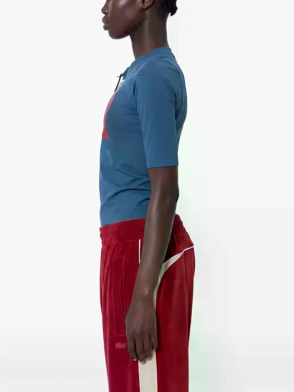 Lacoste Runway Zipped Printed Stretch T-shirt