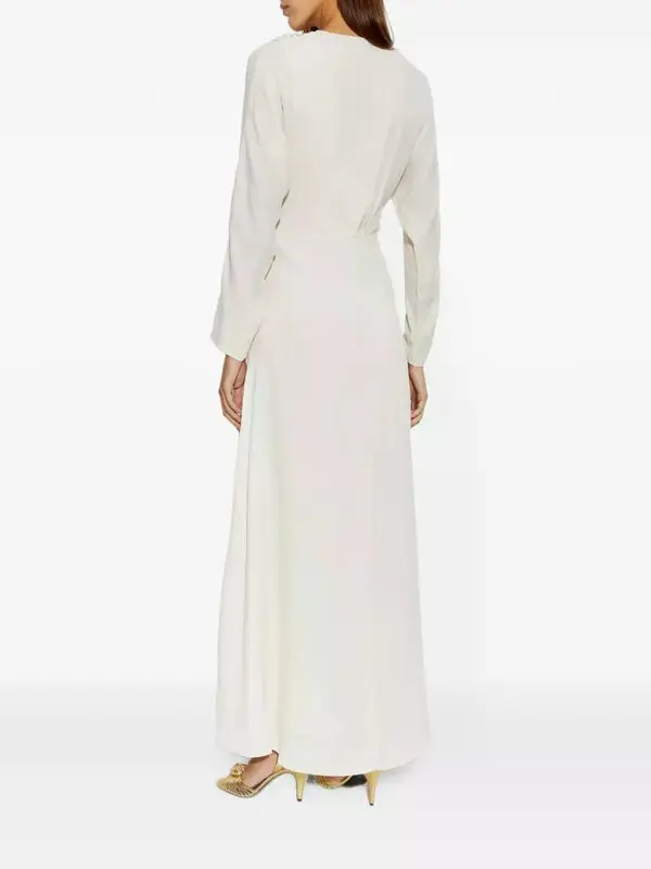 FORTE_FORTE Embellished Long-sleeve Maxi Dress