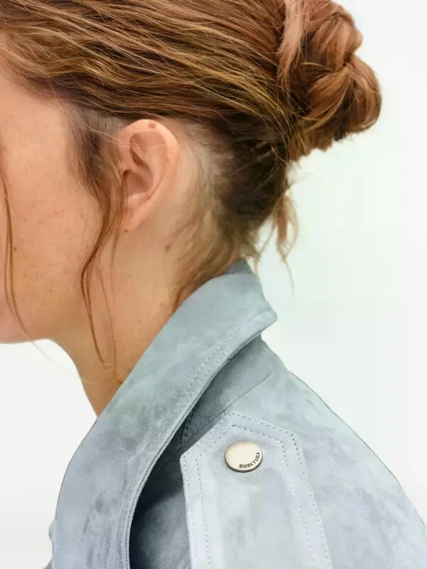 Bimba Y Lola Light- Leather Double-breasted Jacket