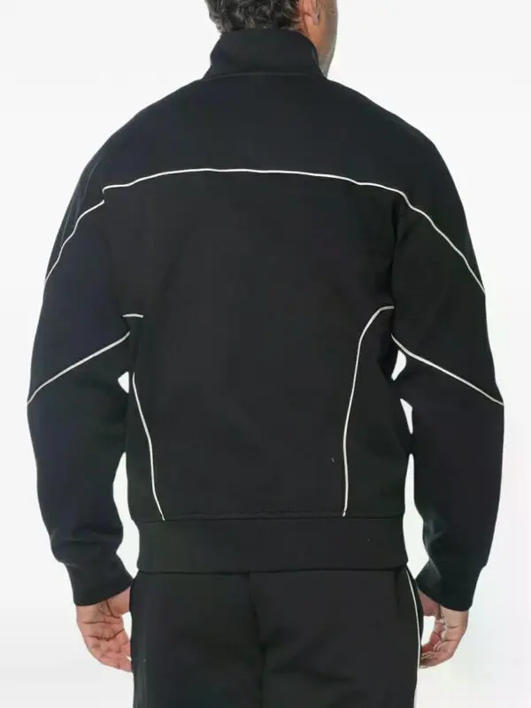 Armani Exchange Piped Logo-patch Zip-up Sweatshirt