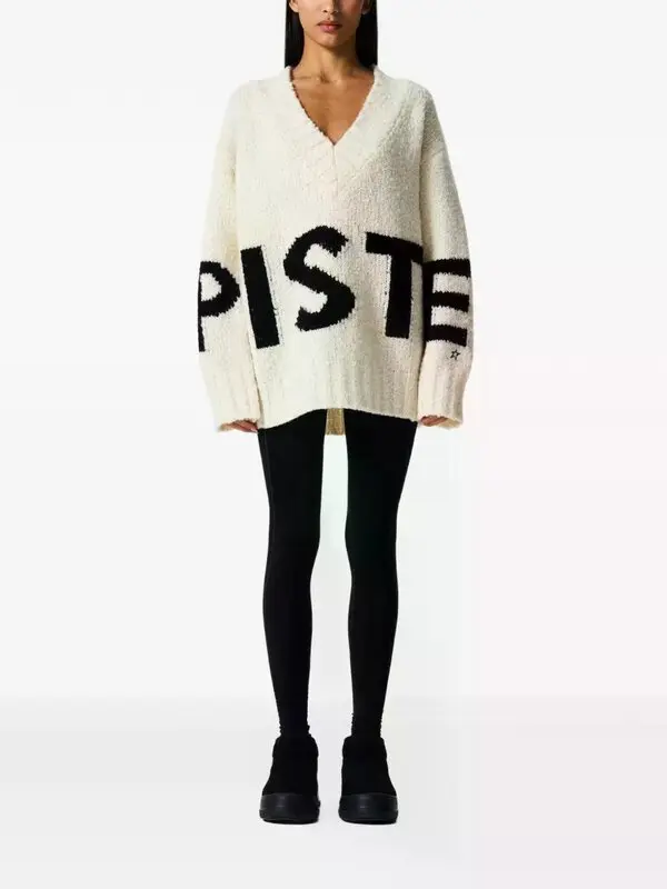Perfect Moment Oversized Wool V-neck Piste Sweater