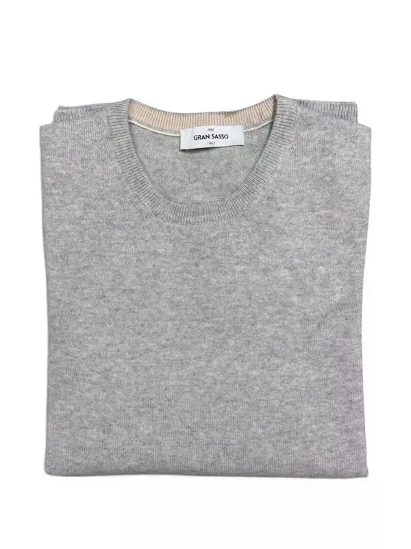 GRAN SASSO Crew-neck Merino Wool Sweater - Grey