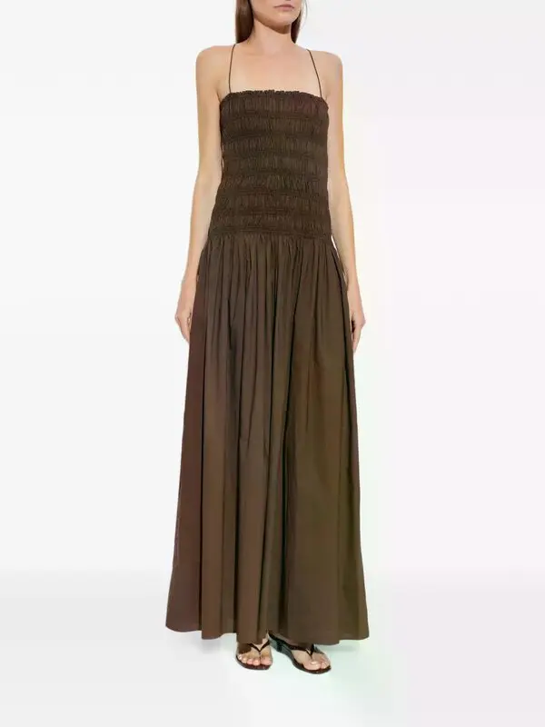 Matteau Shirred Drop-waist Maxi Dress