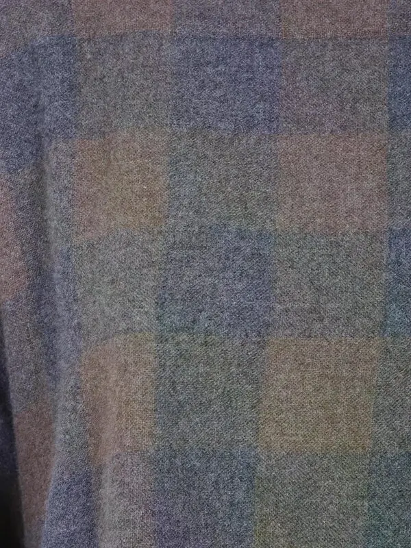DANIELA GREGIS Check-pattern Boat-neck Sweater