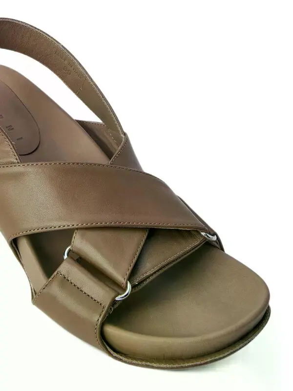 Marni Crossover-strap Slingback Sandals